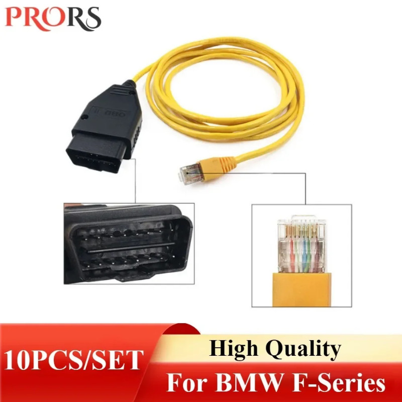 10PCS/SET New ENET Cable E-SYS for BMW F-Series ICOM Programming Brush ...