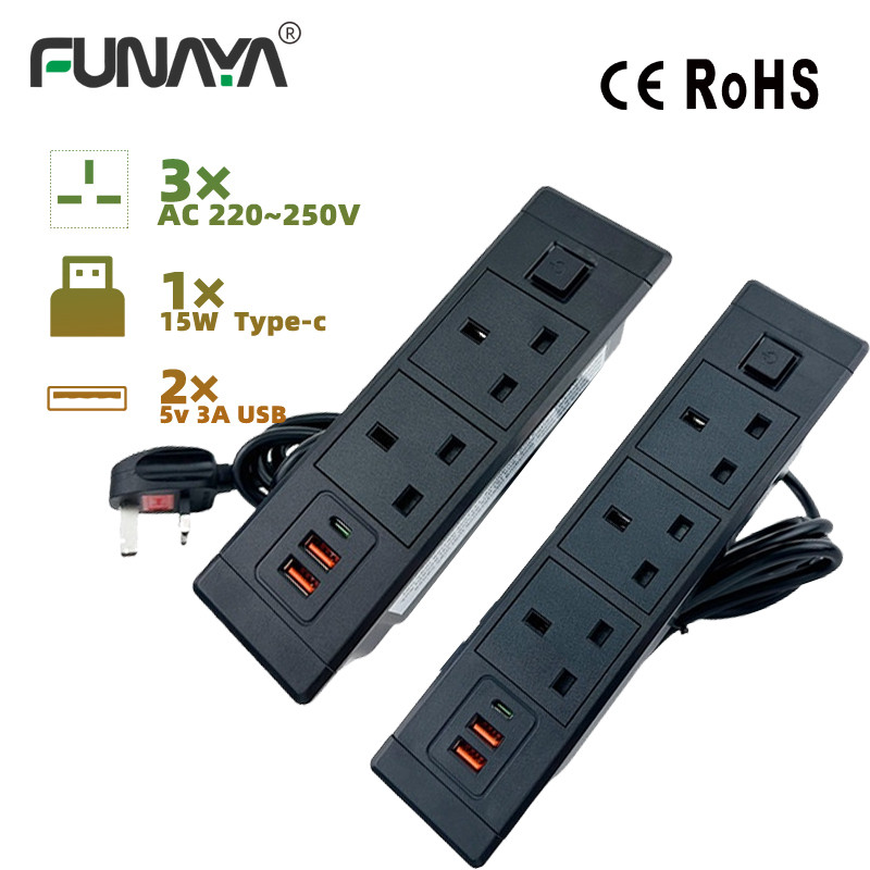 Built-in Desktop Hidden Outlets Socket UK MK SG MY Concealed Socket ...