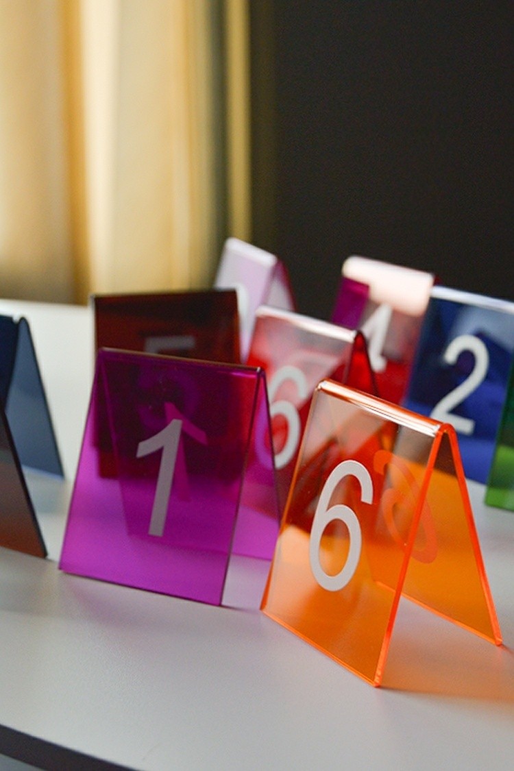 Color Acrylic Table Number Plate Desktop Number Table Plate Number Menu ...