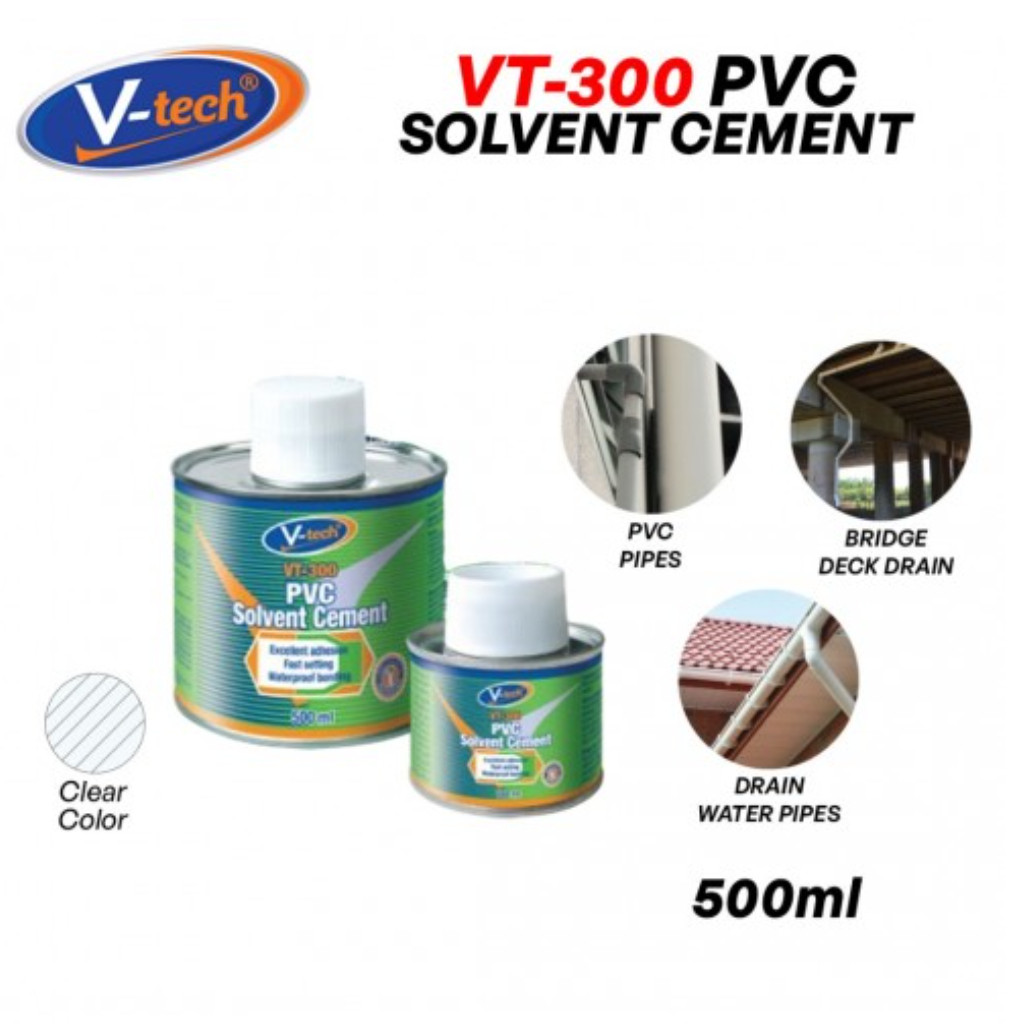 VT-30010 V-TECH PVC GLUE / SOLVENT CEMENT 100g / 500g | Shopee Malaysia