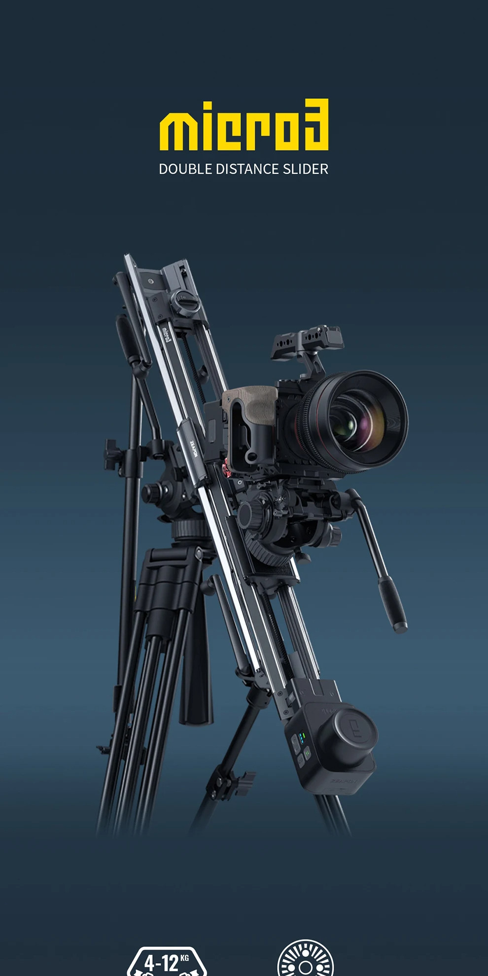ZEAPON Micro 3 Motorized Slider | Dual Distance Portable Slider | PS-E1 ...