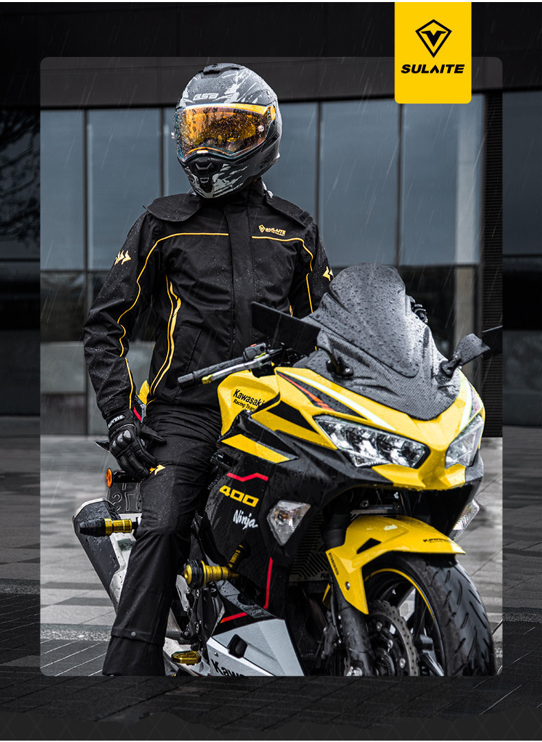 High-quality SULAITE Motorcycle Rainsuit with Waterproof Jacket Pants ...