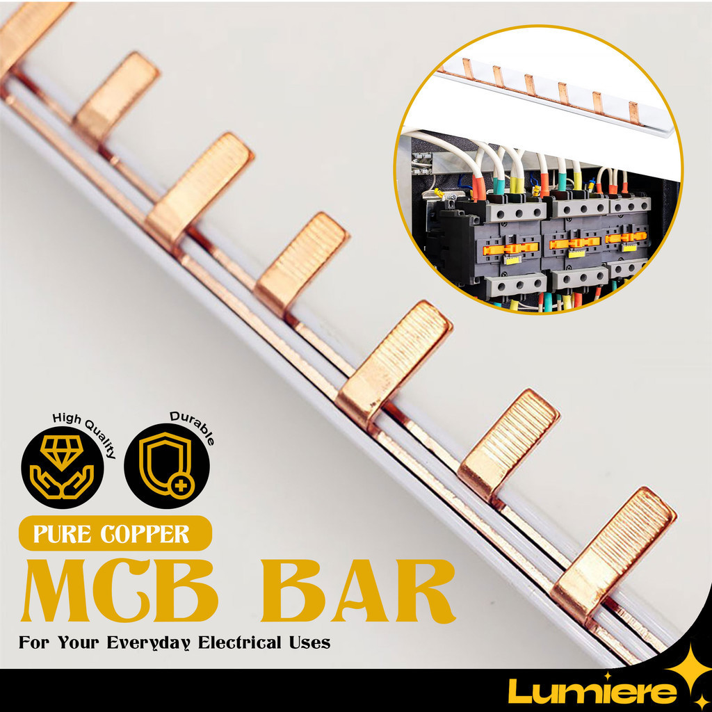 SSS Grade 60A MCB Busbar Single Phase Copper Bar 240V For MCB | ELCB ...
