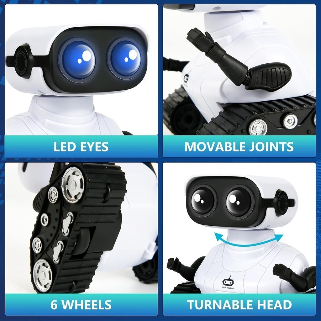 Robot Toy, RC Toy Robot for Kids Remote Control Robot with LED Eyes ...