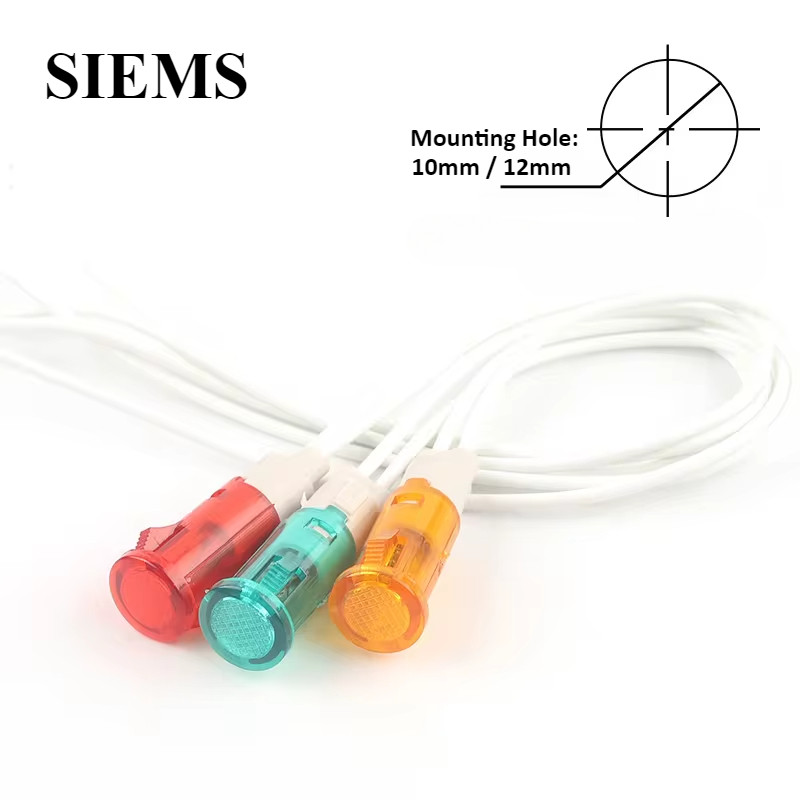 5 Pieces Guiding Signal Lamp MDX-11A/14A Panel Mounting Neon Indicator ...