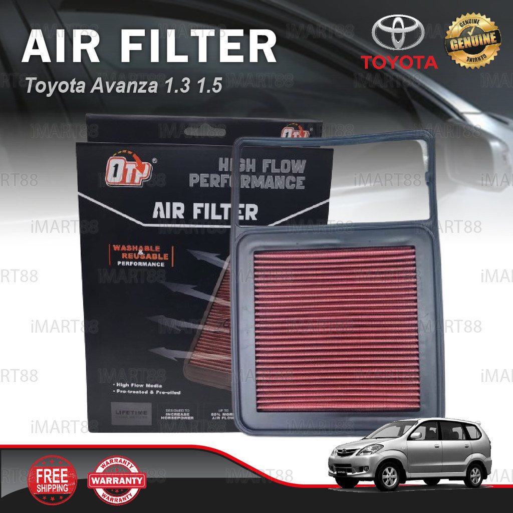 OTP PERFORMANCE Drop In Air Filter Toyota Air Filter Avanza 1.3 1.5 ...