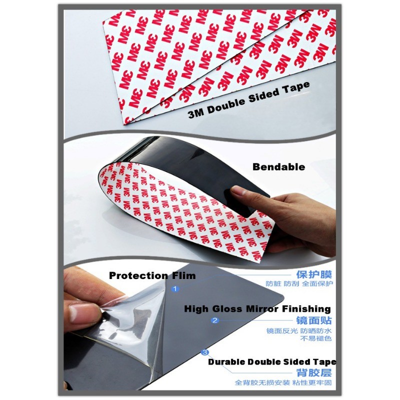 HONDA CIVIC FE 2022-2024 Side Door Pillar High Gloss Mirror Finishing ...