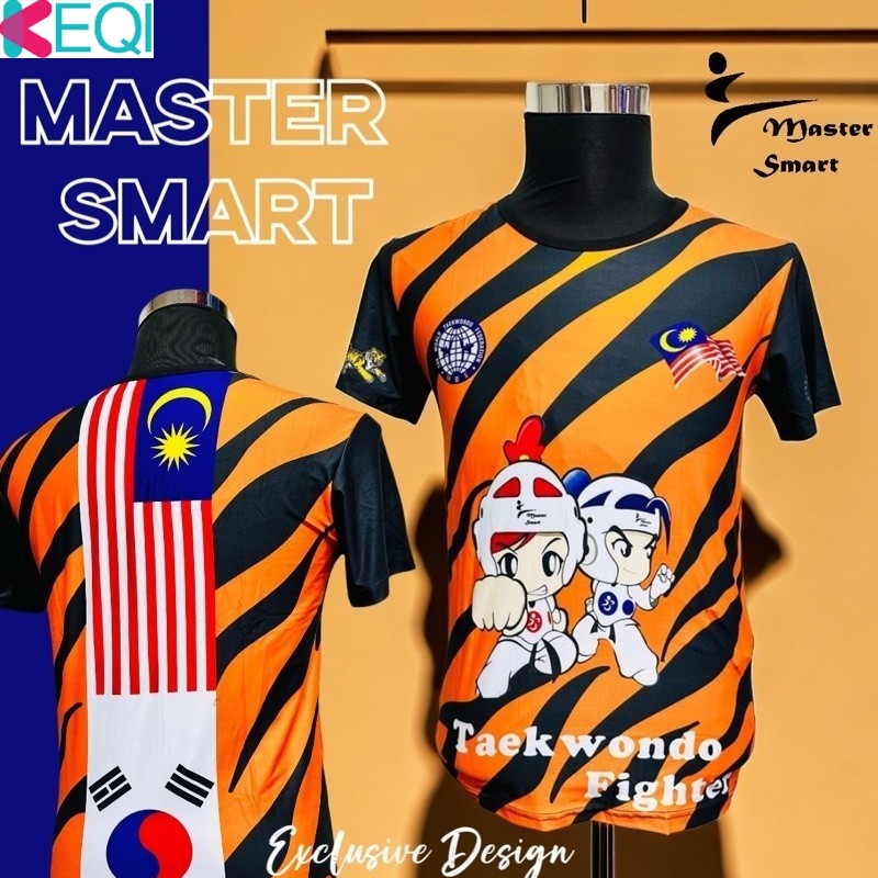 KQ [READY STOCK] 2024 BAJU JERSEY MASTER SMART EXCLUSIVE Taekwondo Tshirt Sublimation Jersey WT ...