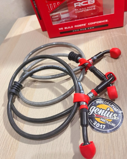 RCB BRAKE HOSE S-SERIES S SERIES STAINLESS STEEL [ TITANIUM / SILVER ...