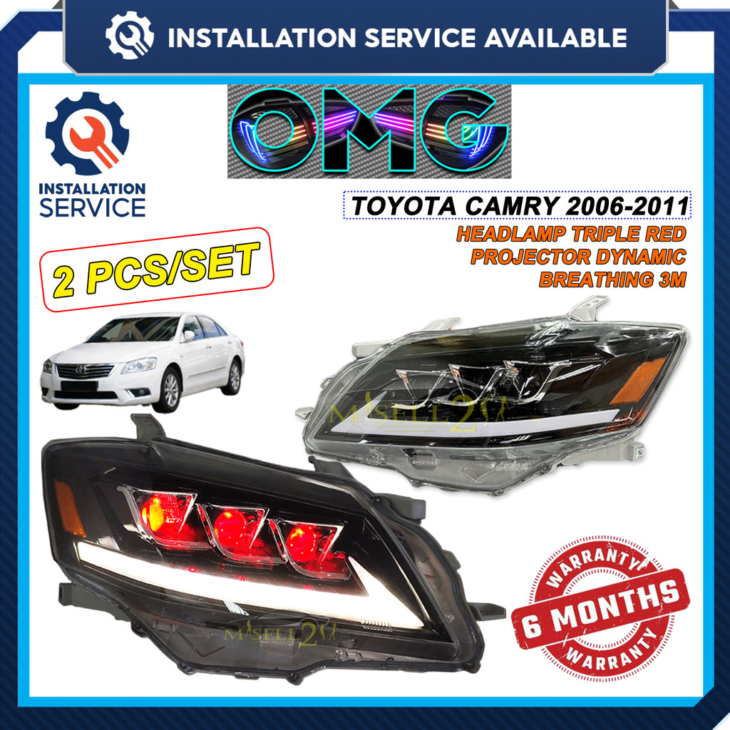[Installation Provided] Toyota Camry ACV40/41 2009 - 2011 Lexus Design Triple Projector LED ...