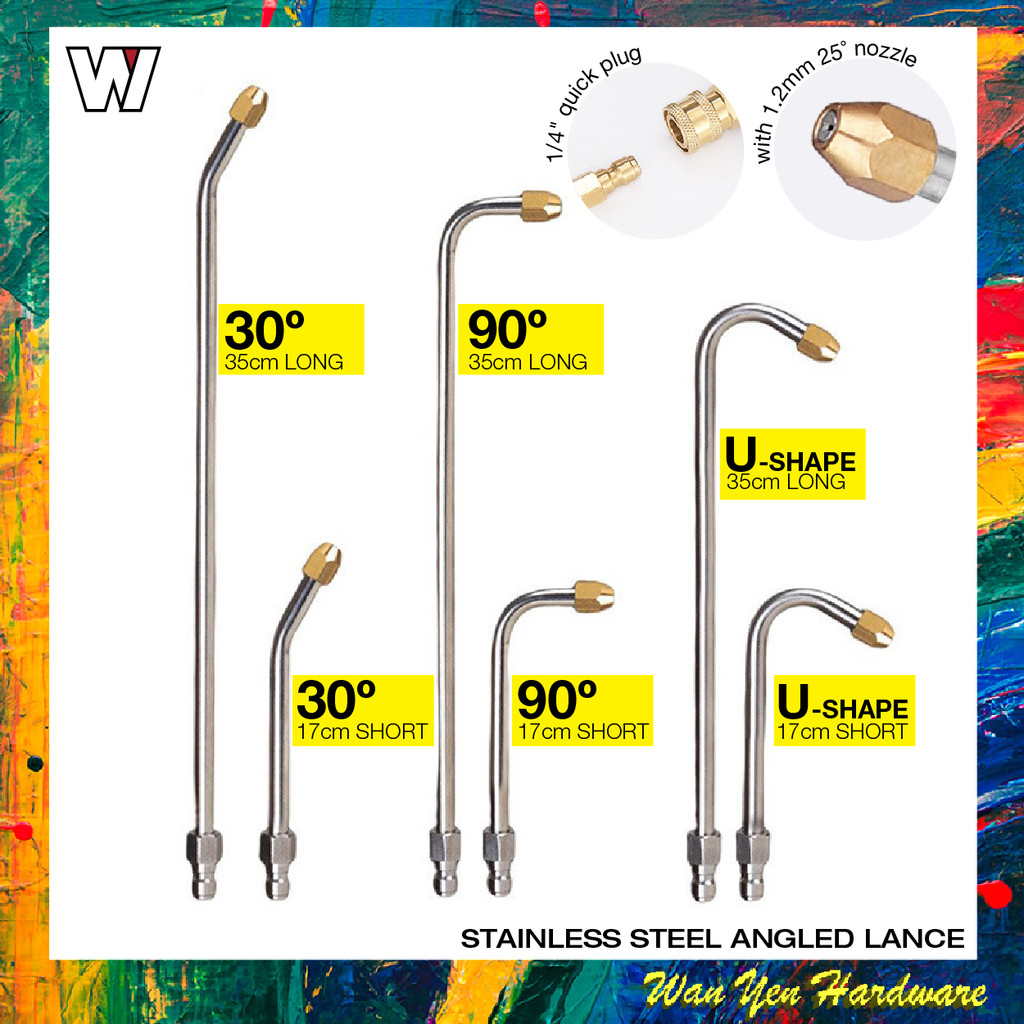 Stainless Steel Angled High-Pressure Lance Nozzle Quick Connect for ...