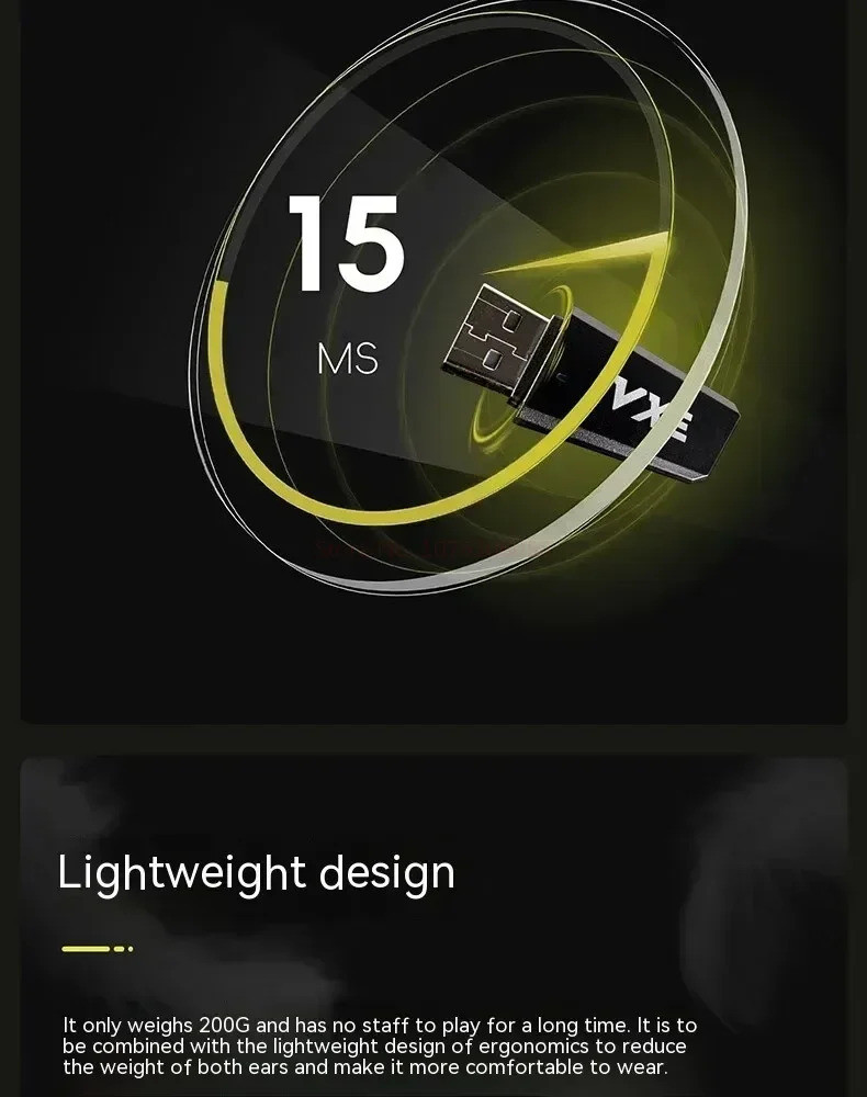 Vgn Vxe Siren V1 Gaming Headset Bluetooth 5.3/2.4g Dual-mode ...