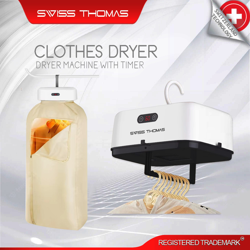 SwissThomas Portable Clothes Dryer Cloth Dryer Quiet Dryer Machine Deep ...