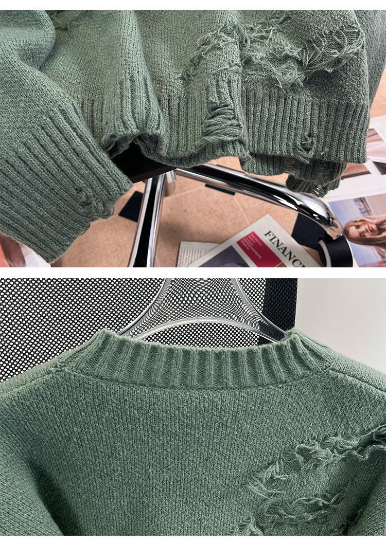 Men's Trendy Hip Hop Sweater, Original Dark Fashion, Irregular Hole and ...