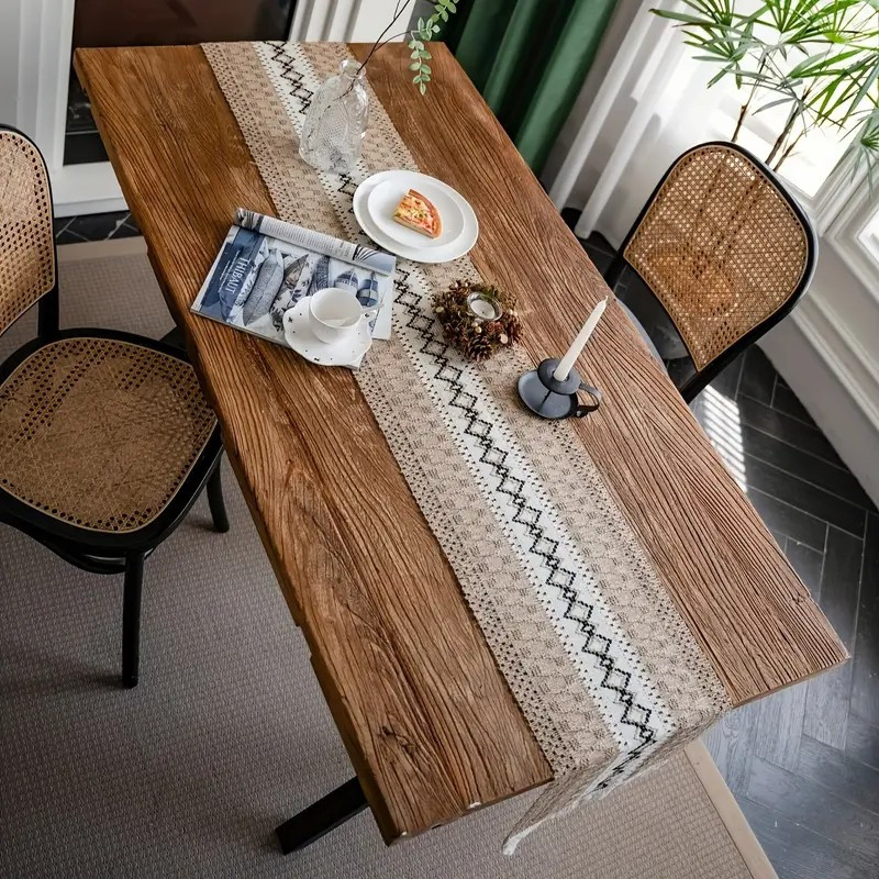 LH 30cm x 180cm Table Runner Muji Woven Cotton Linen Dining Table ...