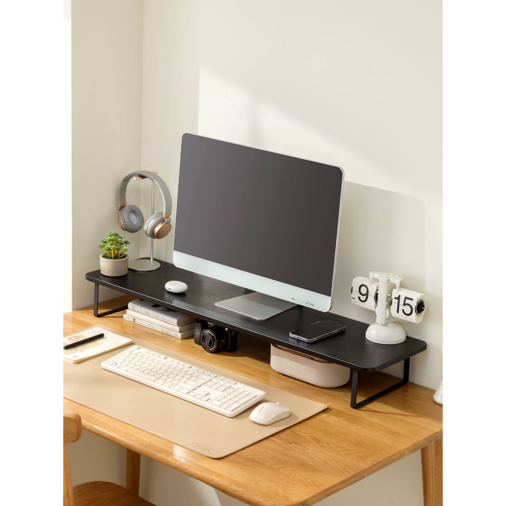 Desktop Computer Elevated Desk Desk Storage Rack Monitor Elevated Rack ...
