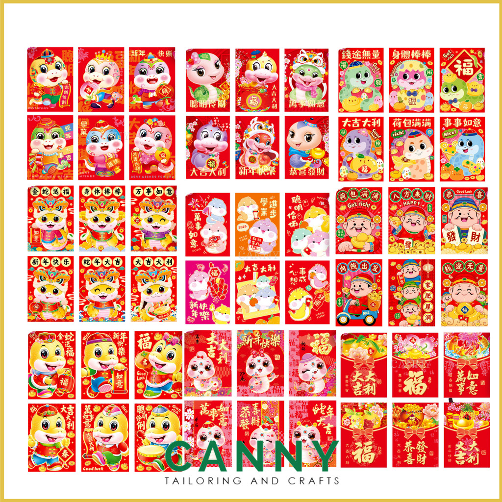 6PCS ANGPAO FOR CHINESE NEW YEAR / RED PACKET CNY ANGPAO / SNAKE YEAR ...