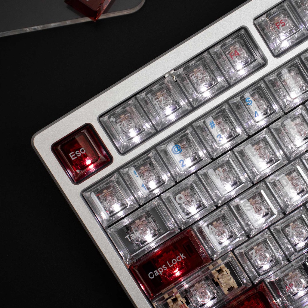 Transparent Galaxy Keycaps Iced Cherry profile RGB PC keycaps set for ...