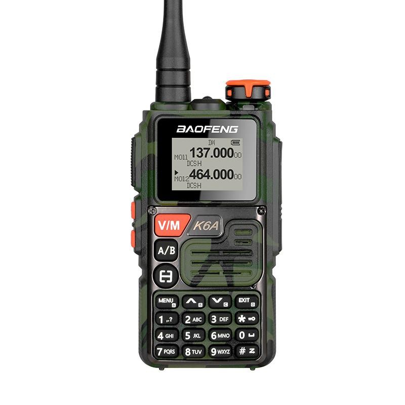 BAOFENG UV-K6A Radio Ham Perbagai Jalur AM FM UHF VHF 999 USB Type C ...