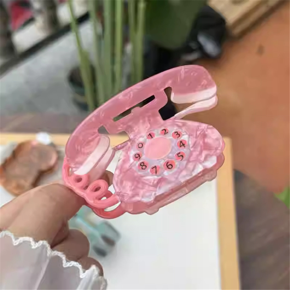 Creative Phone Hair Clip 2025 New Fashion Old-fashioned Phone for Girls ...