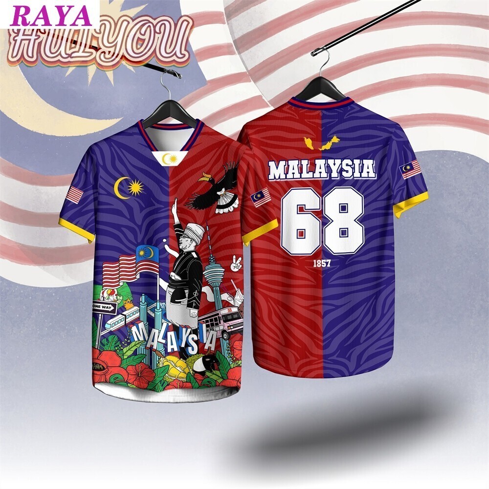 [Free Custom] 2025 Baju Merdeka Budak Lelaki Malaysia Merdeka 68 Jersey ...
