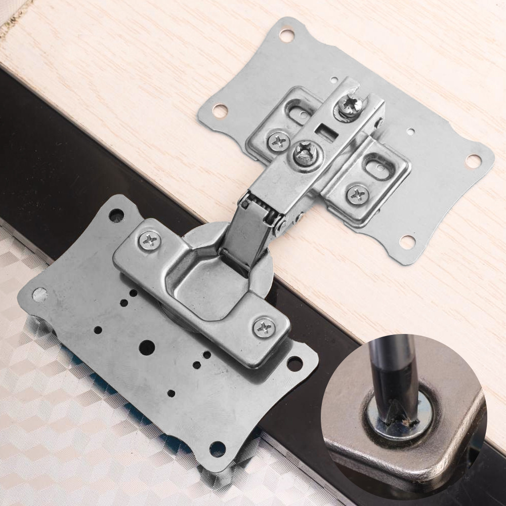 10 Set Cabinet Hinge Repair Plate - Stainless Steel Door Hinge Mounting ...