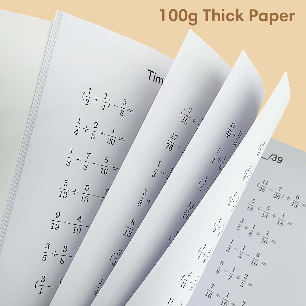 Maths Fractions Addition And Subtraction Workbook Exercise Book ...