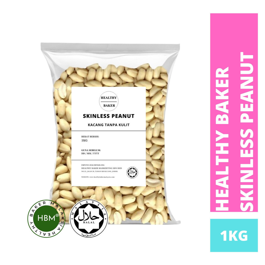 Skinless Peanut 1kg, 500g / Halal / Kacang Tanah Tanpa Kulit / Shan ...