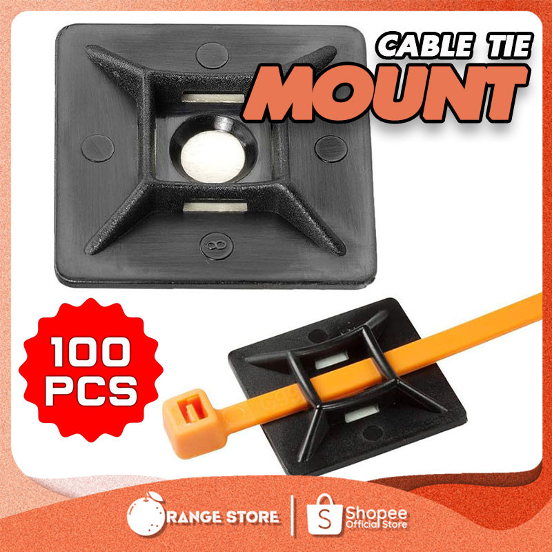 Tie Mount Self Adhesive Stick On Mount For 100 Pcs Cable Ties Routing ...
