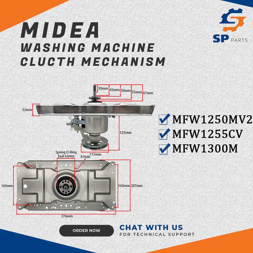 HIGH QUALITY MIDEA WASHING MACHINES CLUTCH MECHANISM - MFW1250MV2 ...