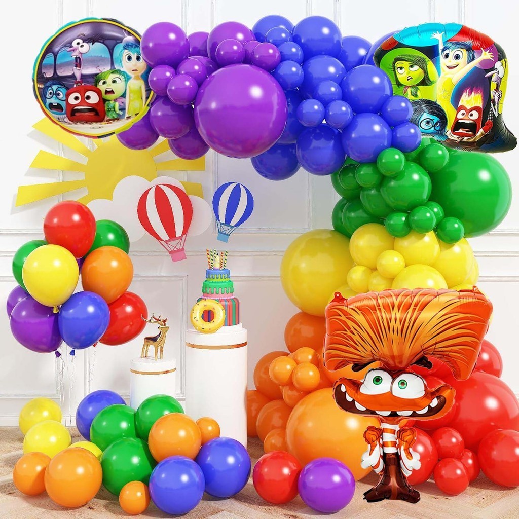 Inside Out Balloon Arch Wreath Set Baby Shower Themed Birthday Party ...