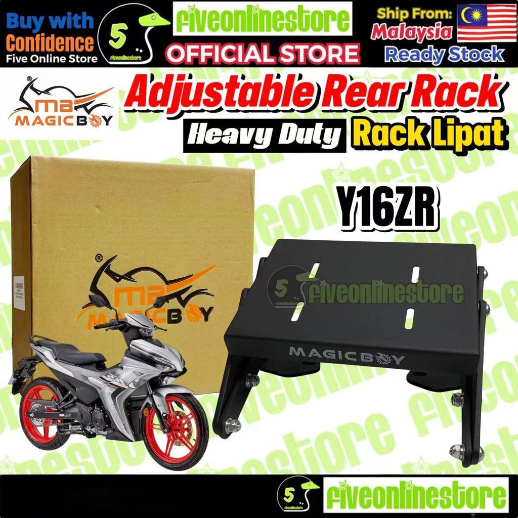 MAGIC BOY Adjustable Monorack Rear Rack PNP Yamaha Y16ZR Y16 Top Box Rak Lipat Transformer ...