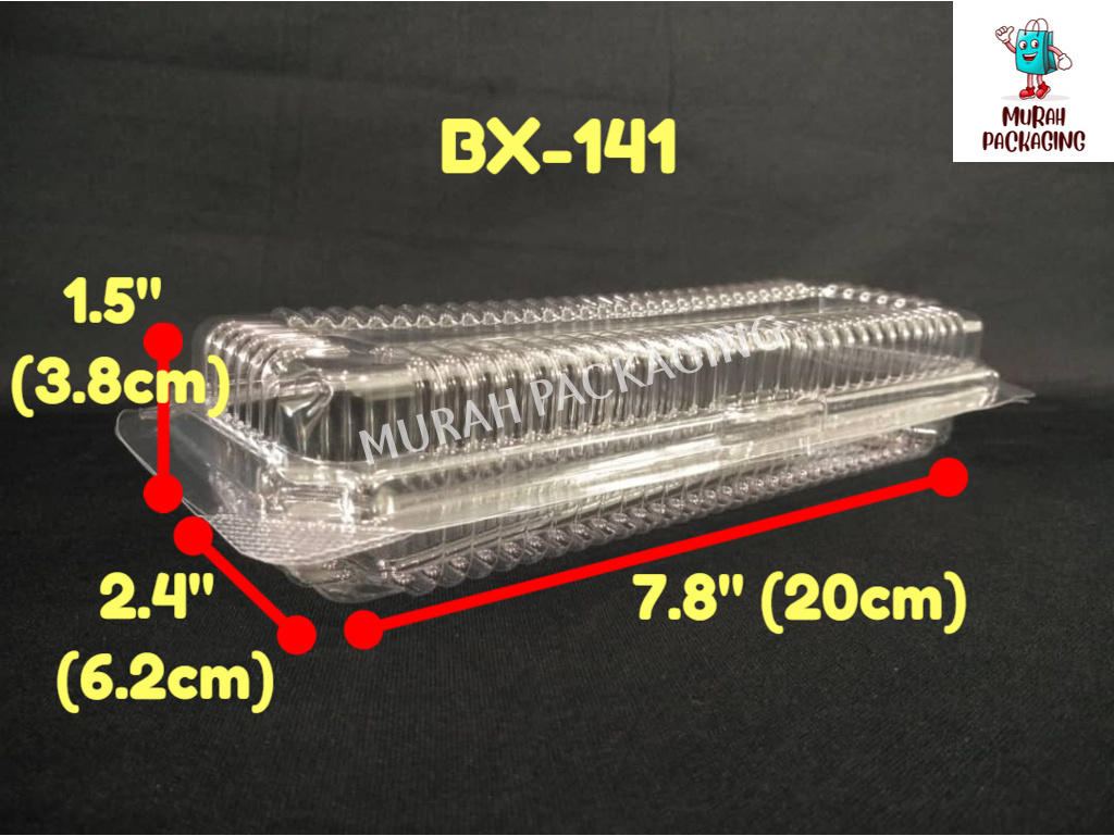 BENXON Kuih Container OPS BX141 / Disposable Plastic Clear Bakery Container (50pcs±) / BX 141 ...