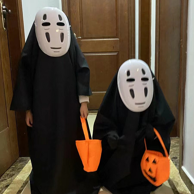 Adult&Kid Spirited Away No Face Men Women Cosplay Costume Mask Gloves ...