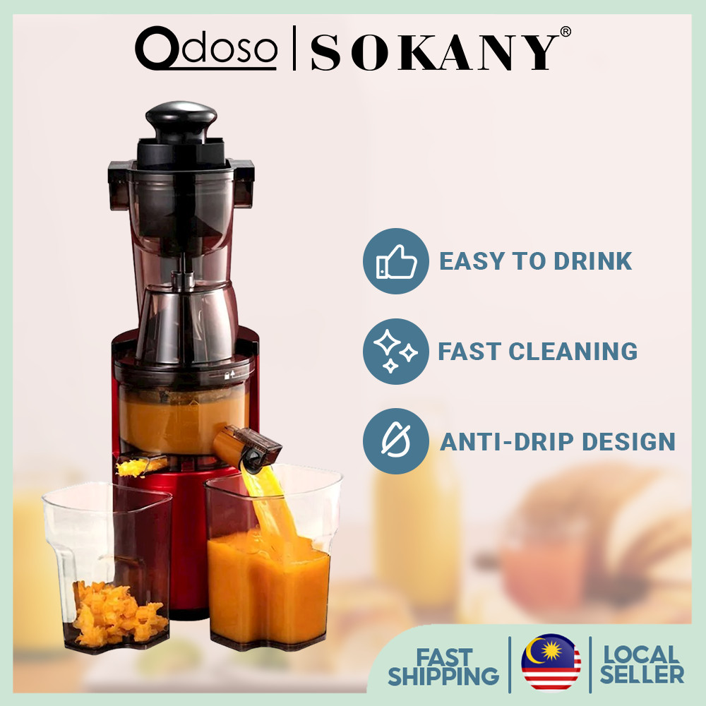 Odoso | SOKANY JE-25 300W Slow Juicer Fruit Extractor Large Feeding Tube Juicer Whole Fruit ...