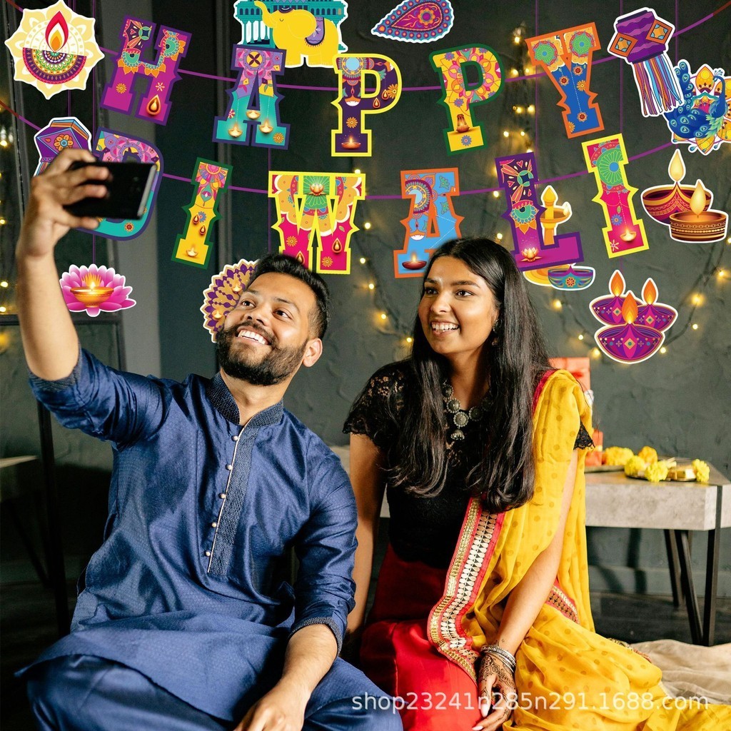 New Deepavali Wall Stickers Decoration Item Paper Diwali Photography ...