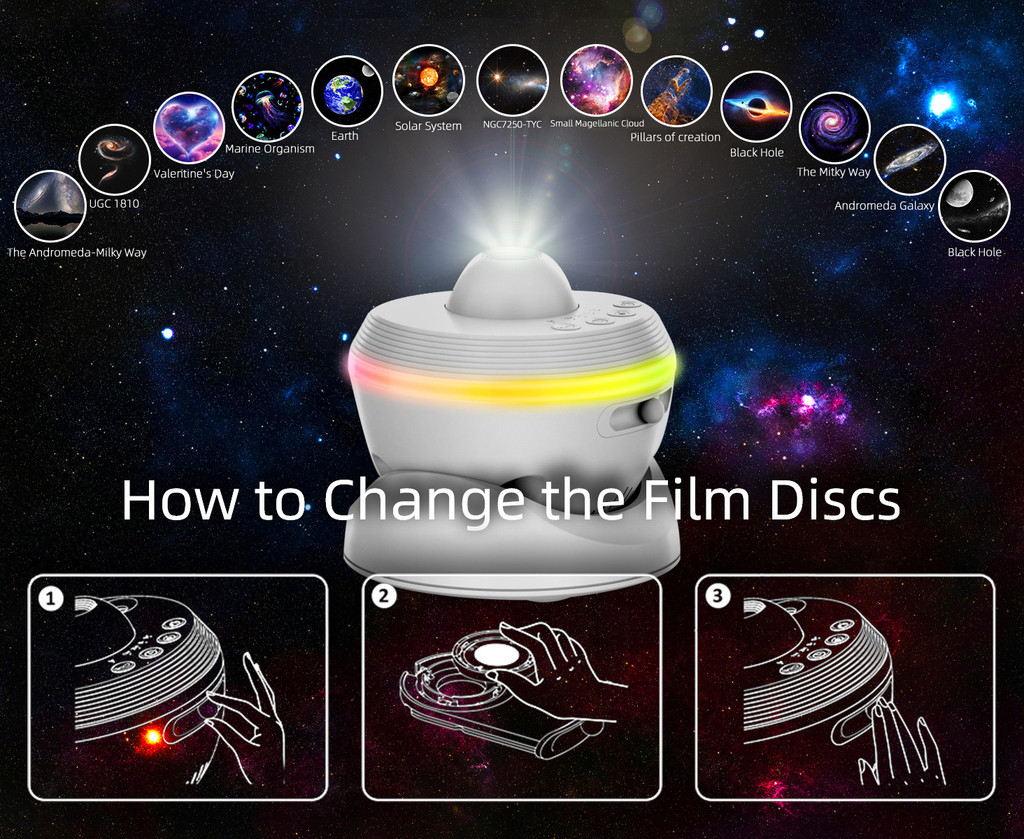 UNOLUX Galaxy Projector 13 in 1 Planetarium Star Projector Realistic ...