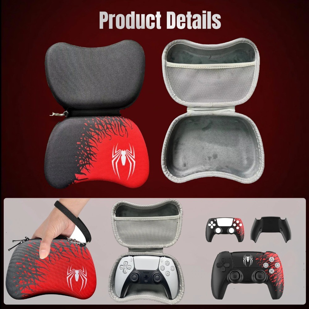 EVA Hard Gamepad Case Portable Zipper Pouch Shockproof Controller Protective Storage Box For ...