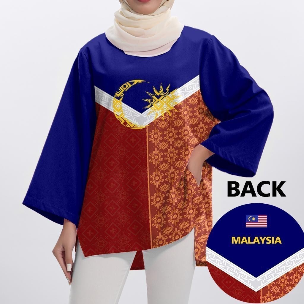 1957 Malaysia Independence Day Baju 68th Merdeka Perempuan Red Bunga ...