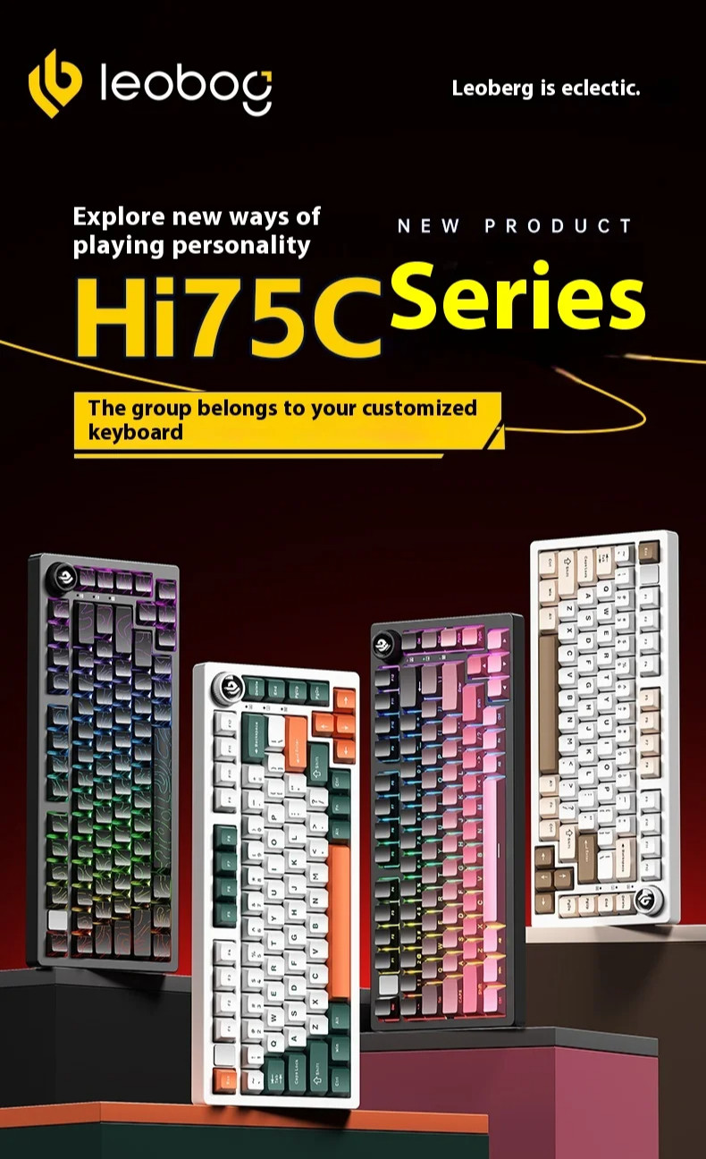 Leobog Hi75c Mechanical Keyboard Customized Hot Swappable Wireless ...