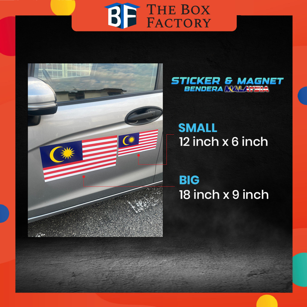 TBF Sticker Magnet Poster Malaysia Flag Bendera Merdeka Sticker Merdeka ...