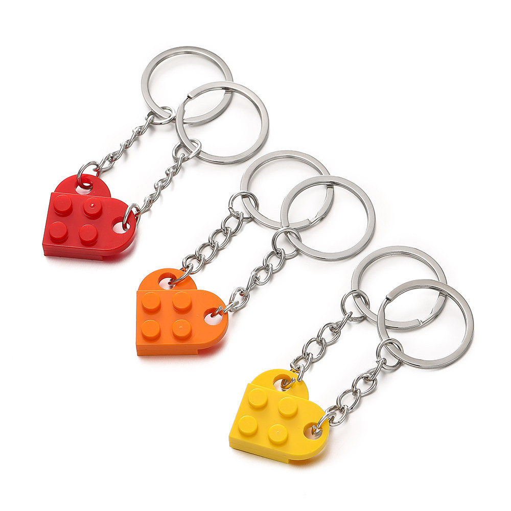 St. kunkka 1Pcs Resin Keychain 2 in 1 Love Building Block Keychain for ...