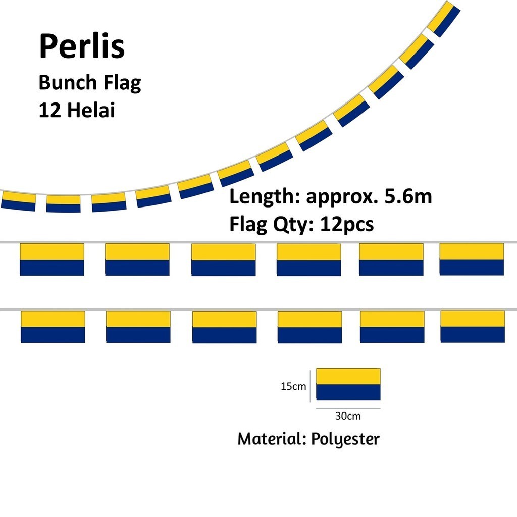 Malaysia Bunch Flag All States Bunch Flag Bendera Kecil Malaysia ...