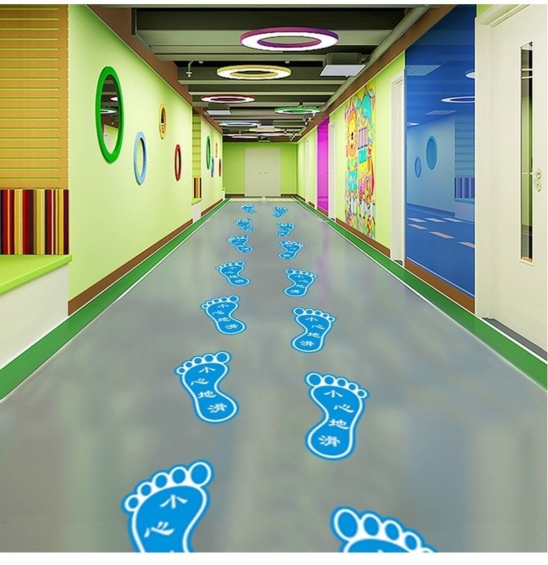 [Landmark Sticker] Waterproof Floor Sticker Footprint Floor Sticker ...