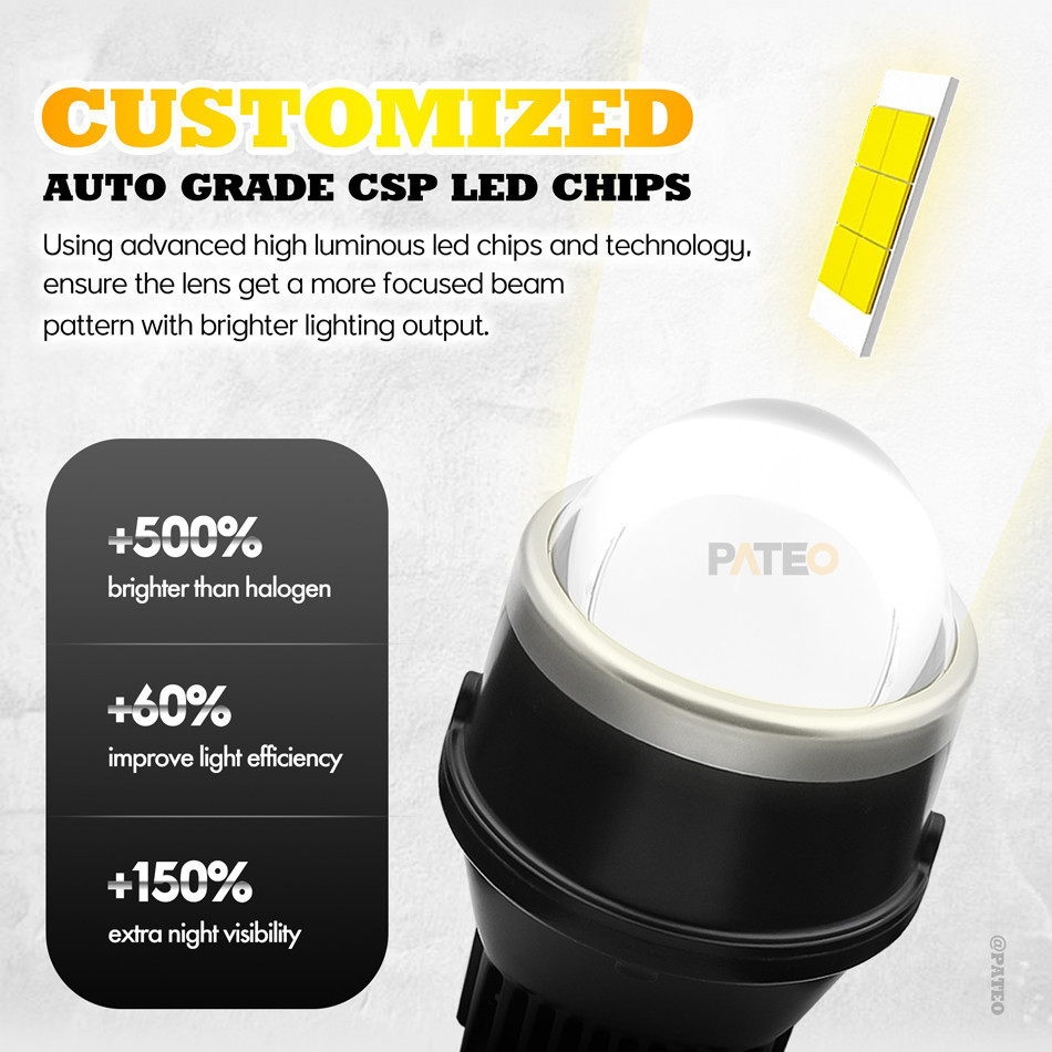 3 Inch H11 Bi LED Fog Lights Driving Lamp 6000K 3000K Projector Lenses 10500LUX Sportlights Fog ...