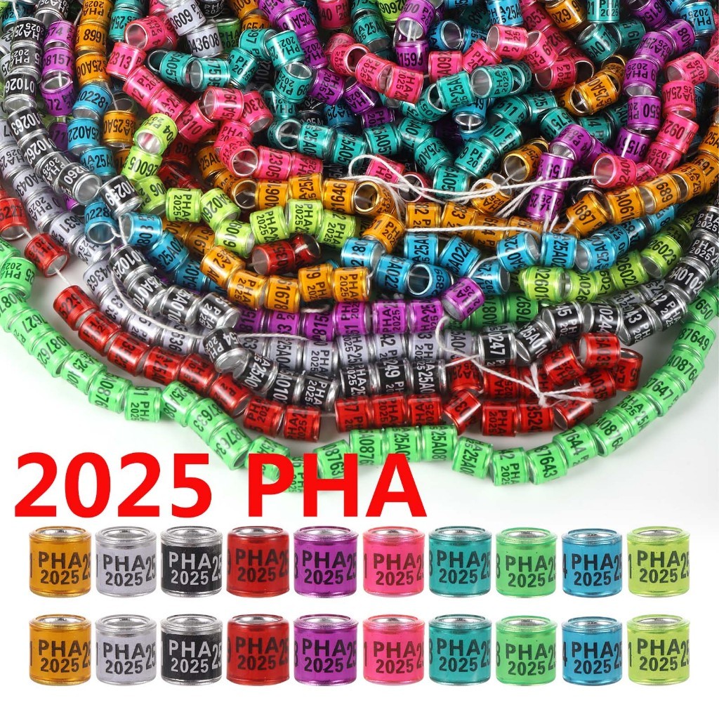 50 Pcs PHA Pigeon Foot Rings 2025 PHA Pigeons ring 10 Colors 8mm ...