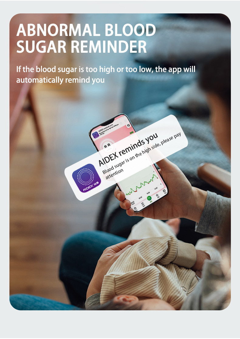 Aidex Dynamic Blood Glucose Monitoring CGMS 24h Realtime Monitor Scan ...