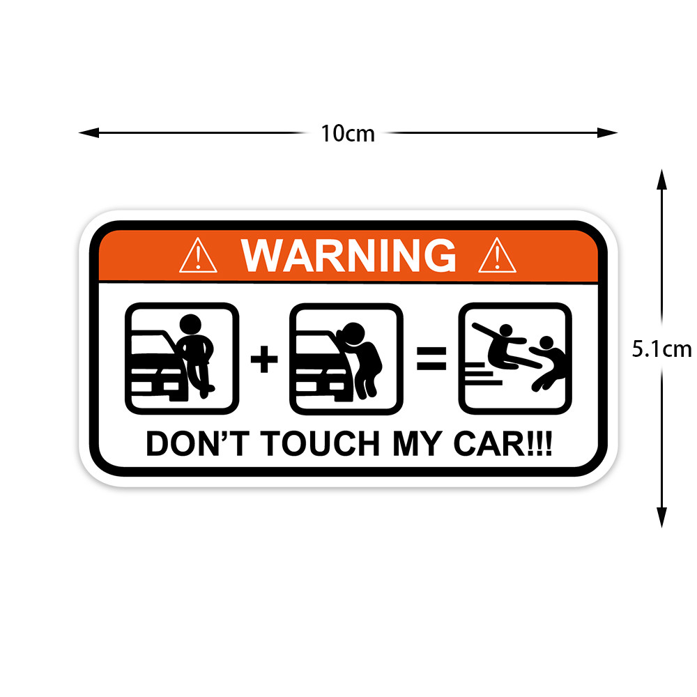 Do Not Touch The Warning Motorcycle Sticker Trunk Decoration Warning ...