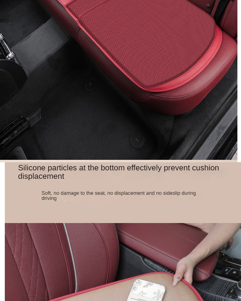 Mini Car Seat Cover Breathable Cool Ice Silk Front Rear Seat Anti-slip ...