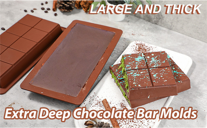 (Local Shipment) 10/30/60Grids Silicone Thickened Dubai Chocolate Bar ...